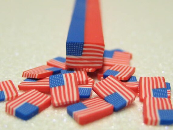 Uncut Polymer Clay Cane American Flag 1pc for Miniature Foods | Etsy