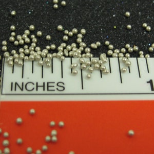 White Gold Microbeads Marbles .75mm 1mm Solvent Resistant Miniature ...