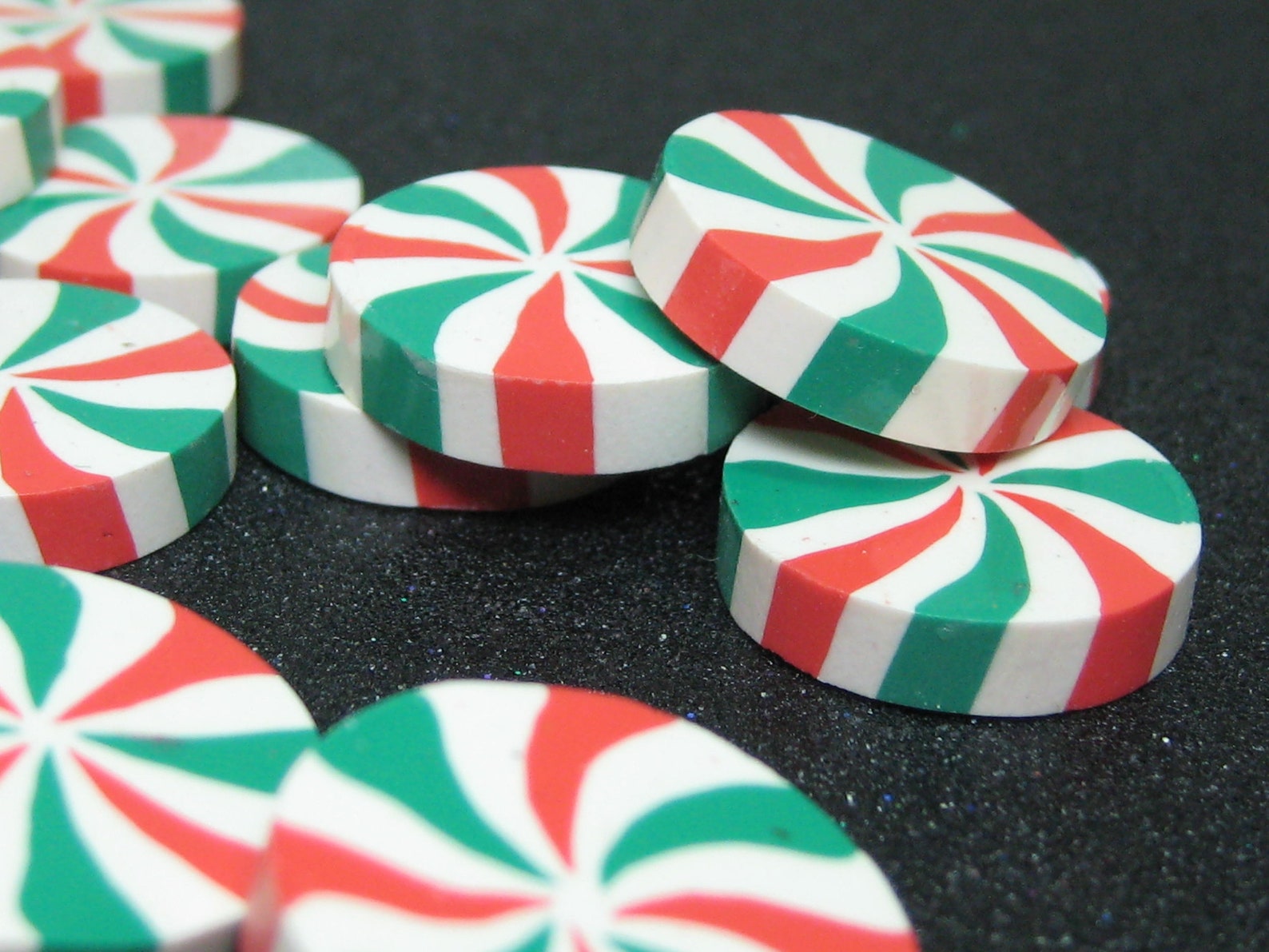 Fake Peppermint Candies Christmas Craft Cabochon Holiday - Etsy