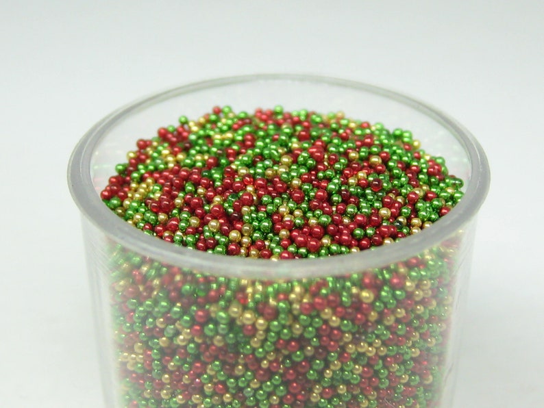 Micro Marbles Christmas Holiday Color Mix 14 Grams Glass | Etsy