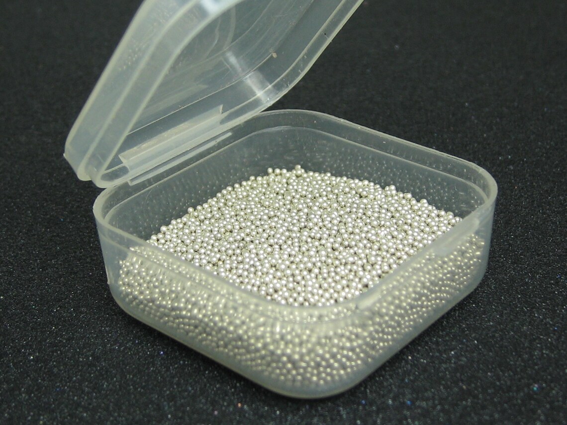 White Gold Microbeads Marbles .75mm 1mm Solvent Resistant - Etsy