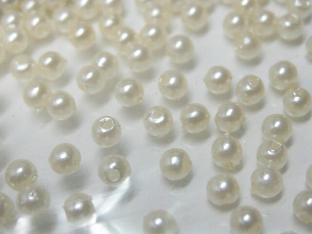Tiny Pearls 2.5mm Cream Beads Miniature 120pcs Plastic Micro | Etsy