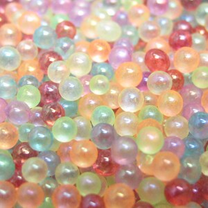 2mm Iridescent Rainbow Micro Marbles, Color Coated Glass Microbeads ...