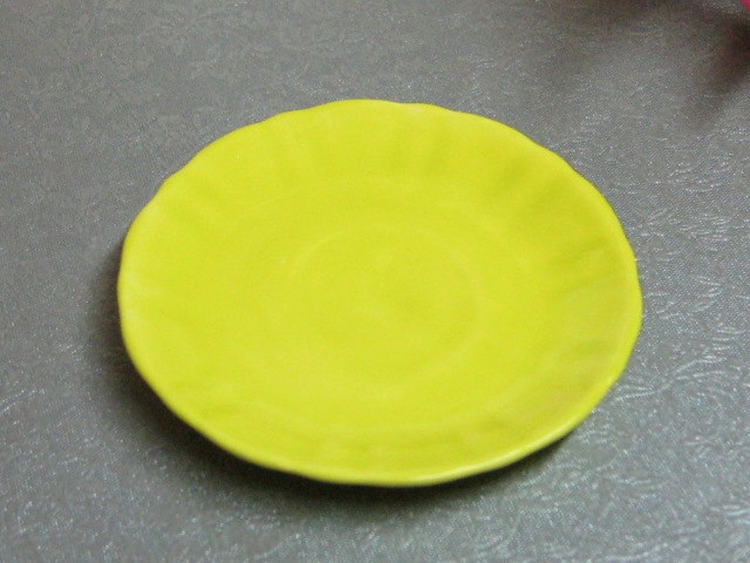 Chartreuse Miniature 2.75 Inch Plate Ceramic Dish AG Party - Etsy