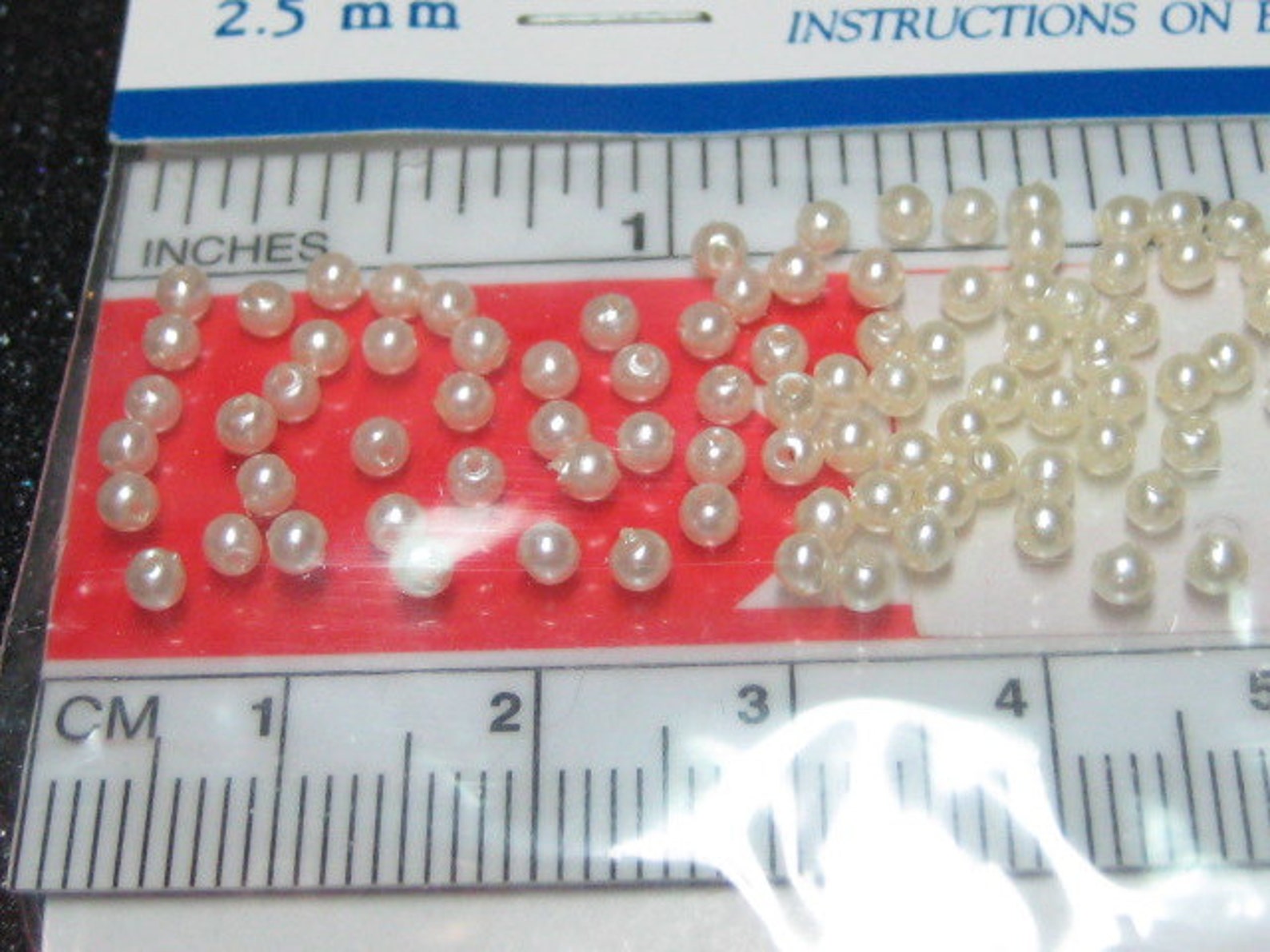 Tiny Pearls 2.5mm Cream Beads Miniature 120pcs Plastic Micro | Etsy