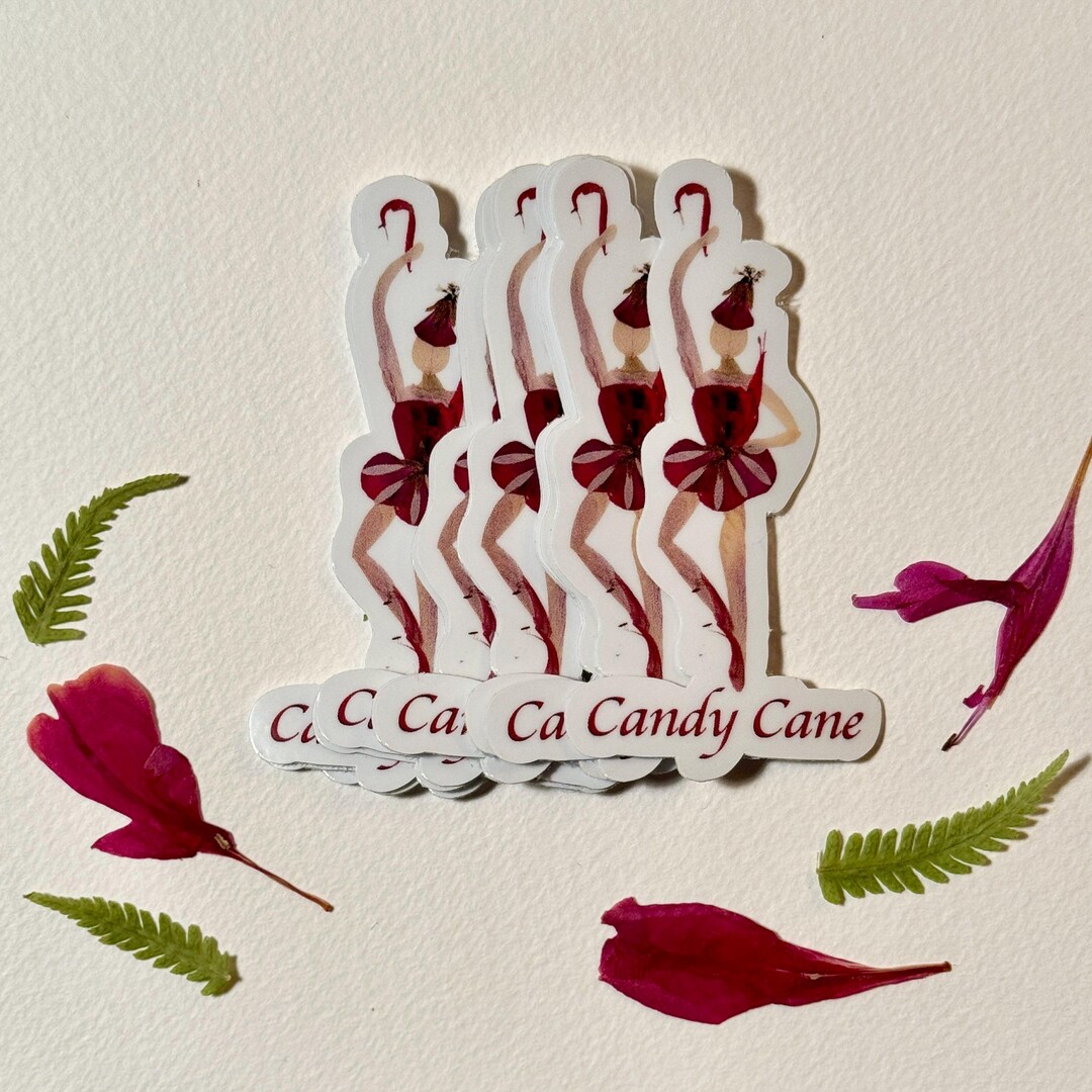 Candy Cane Sticker - Etsy