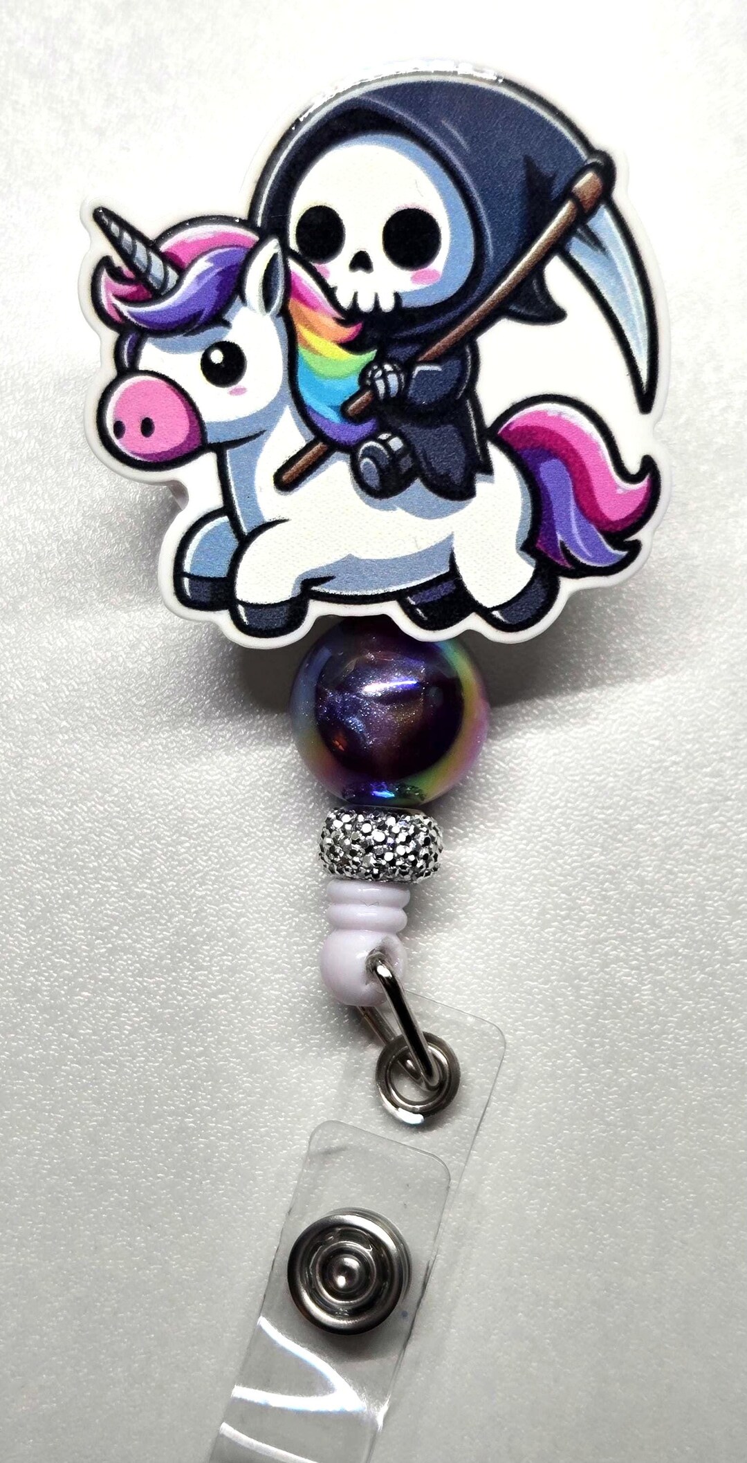 Grim Reaper Badge Reel - Etsy