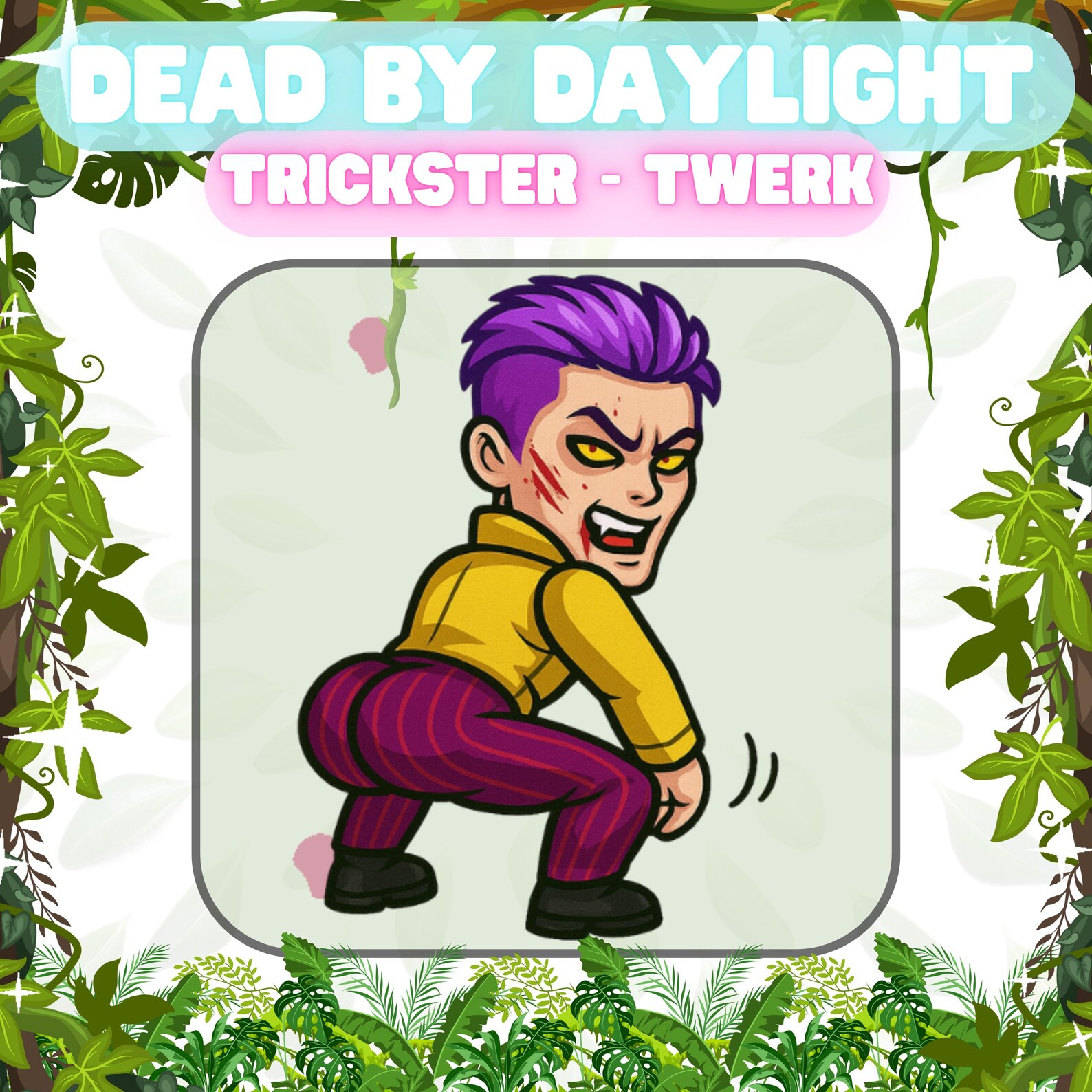 Dead by Daylight Trickster Twerk Emote | Cute DBD Twitch Emote ...