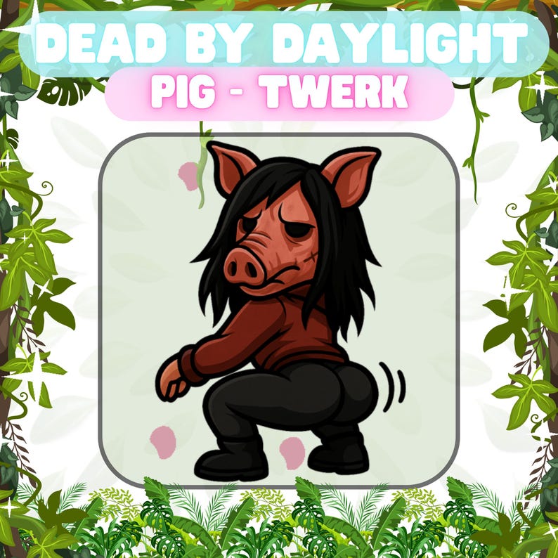 Dead by Daylight Pig Twerk Emote | Cute DBD Twitch Emote | Streaming ...