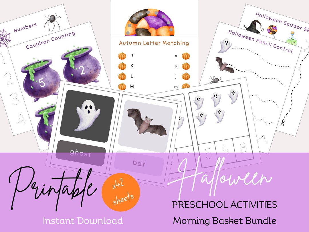 Halloween Preschool Activity Pack | Instant Download Printable - Etsy
