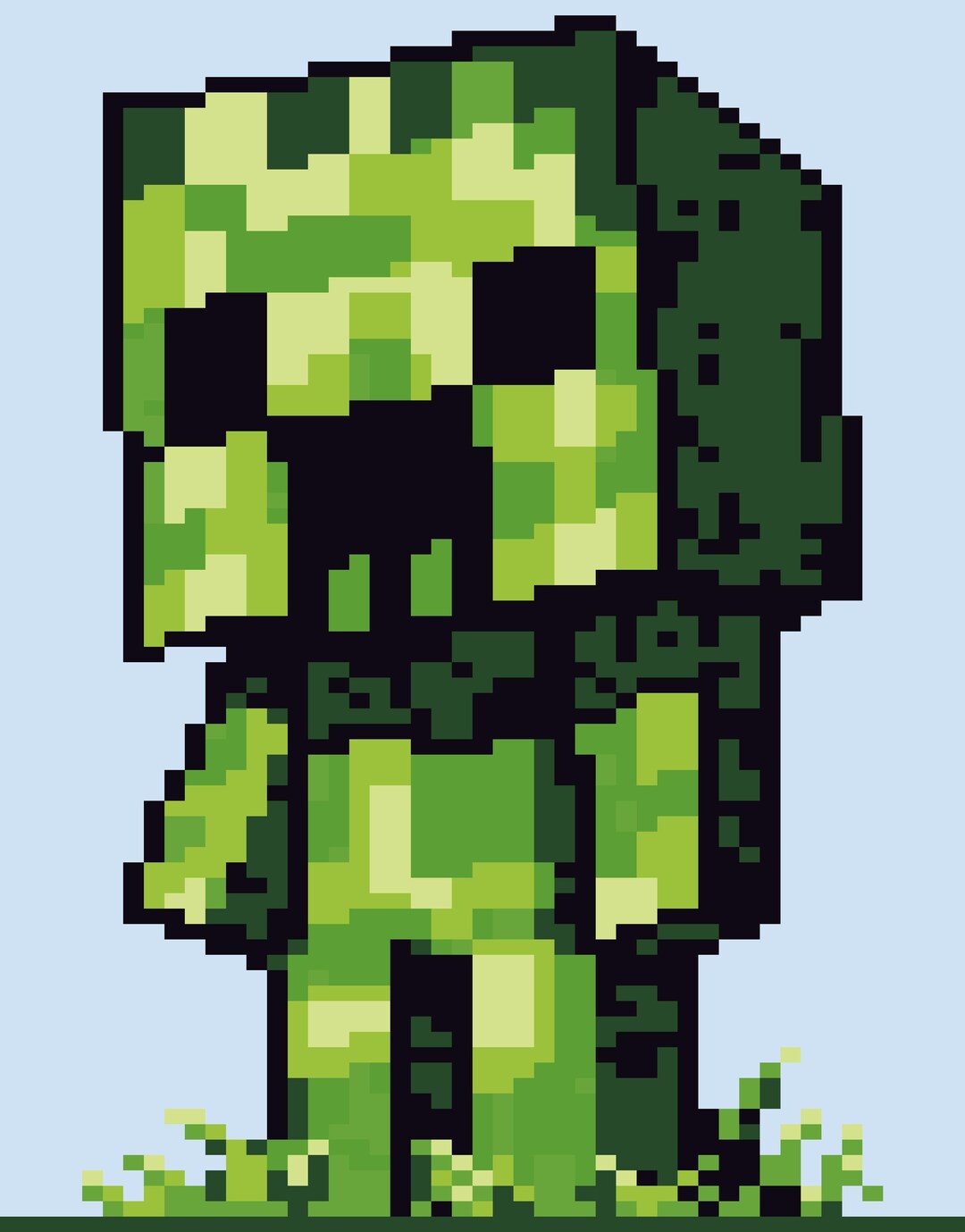 Minecraft Creeper Hand-knit Blanket Pattern **DIGITAL DOWNLOAD** - Etsy ...