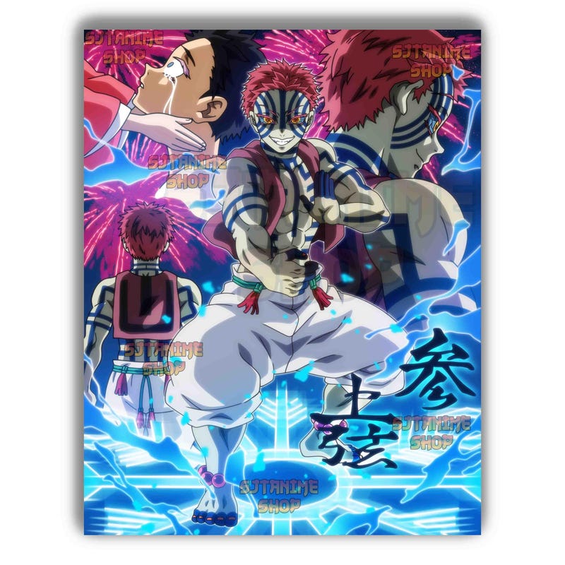 Akaza Poster Demon Slayer - Etsy