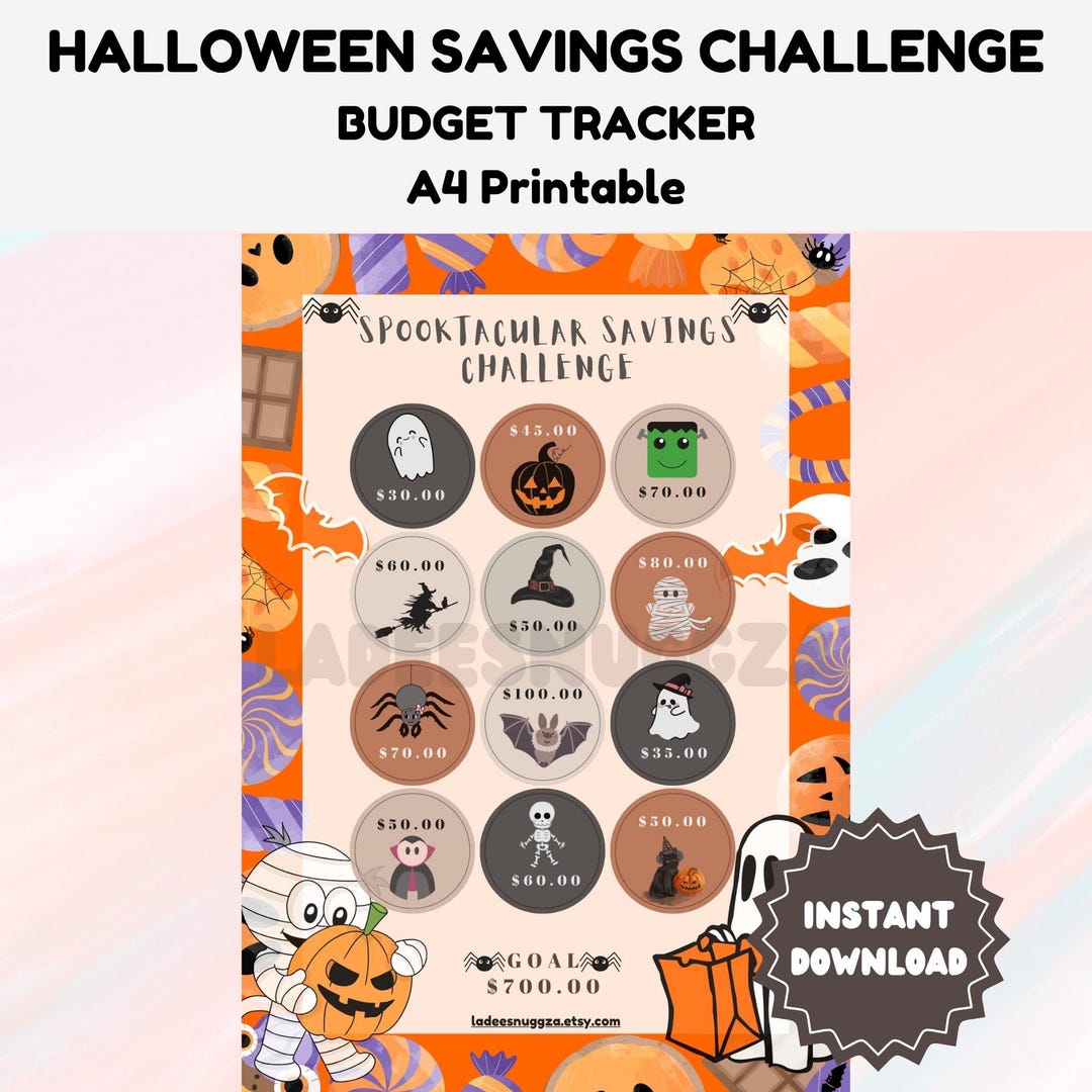 Spooktacular Savings Challenge | Halloween | Budget Tracker | A4 ...