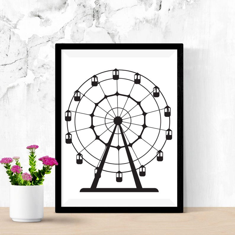 Ferris Wheel SVG Bundle: Cricut Cut Files, Clipart (digital Download ...