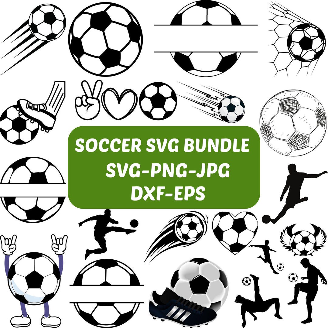 Soccer SVG Bundle: Monogram, Designs, Team Graphics (digital Download ...