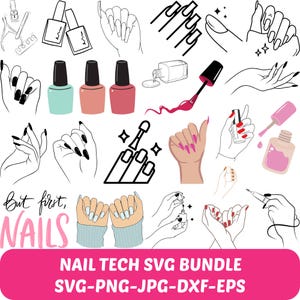 Nail Tech SVG Bundle: Nail Art Designs (digital Download) - Etsy