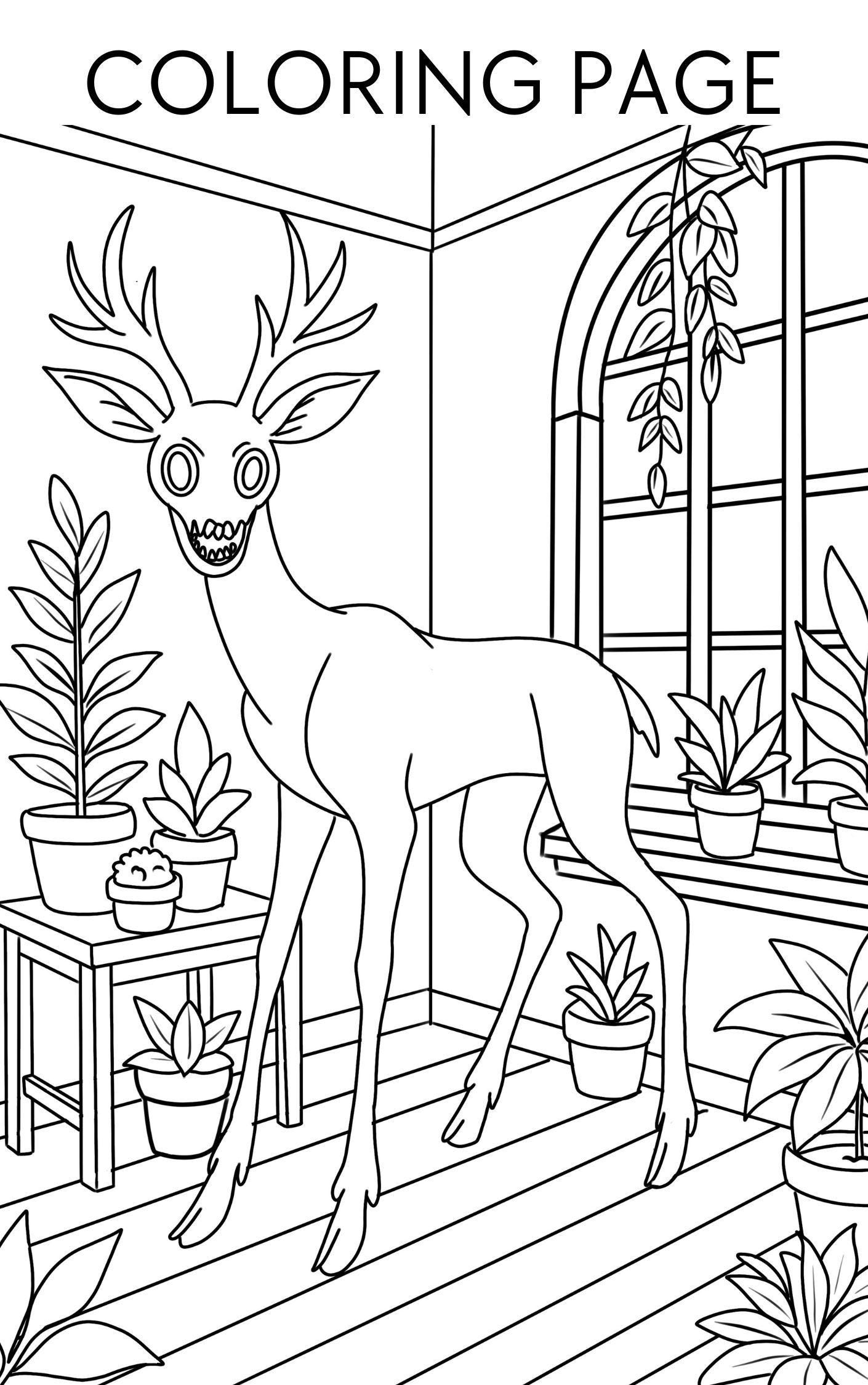 Spooky Cryptid Coloring Book, Hand Drawn Style - Etsy