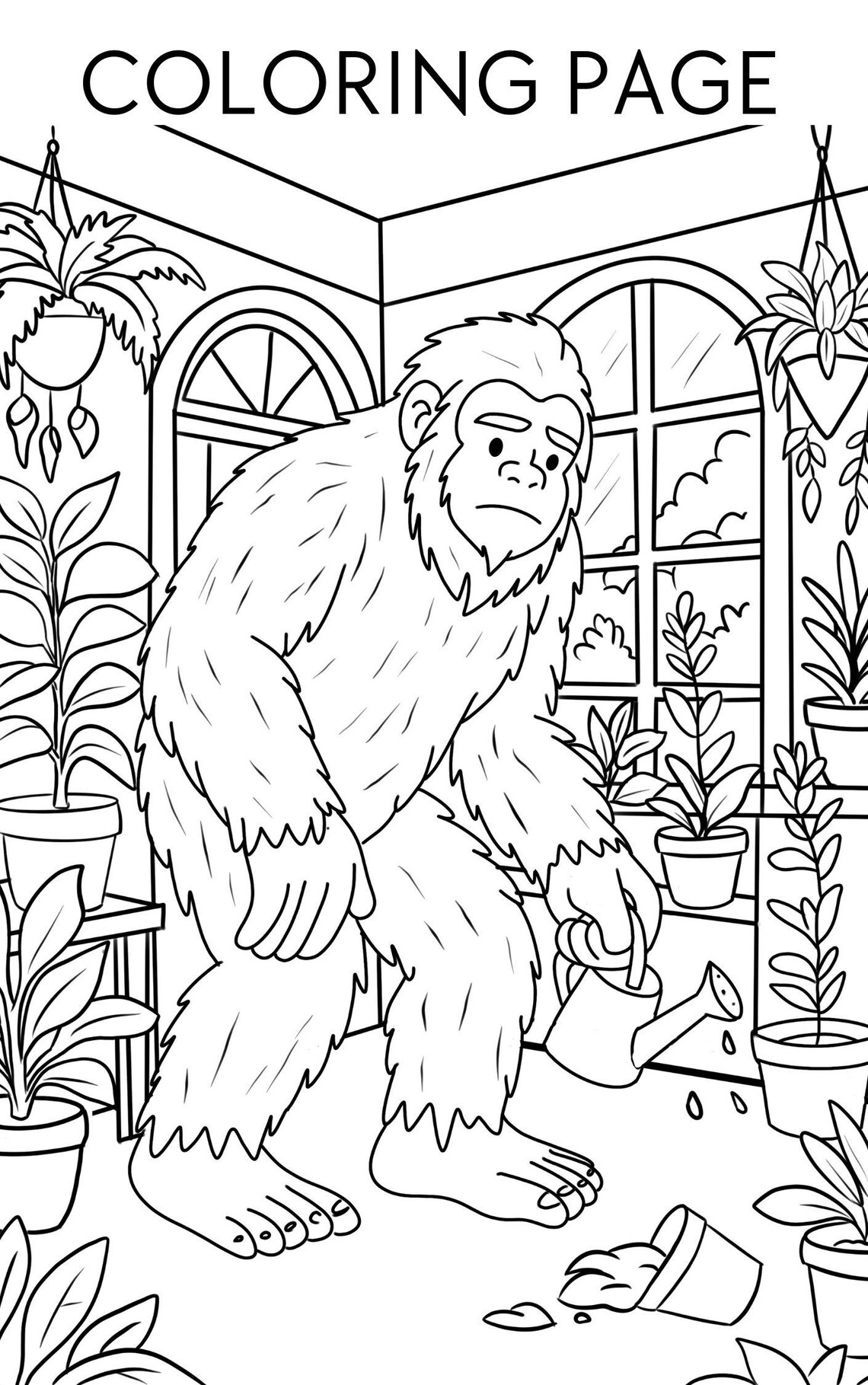 Spooky Cryptid Coloring Book, Hand Drawn Style - Etsy