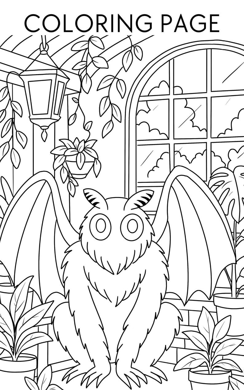 Spooky Cryptid Coloring Book, Hand Drawn Style - Etsy