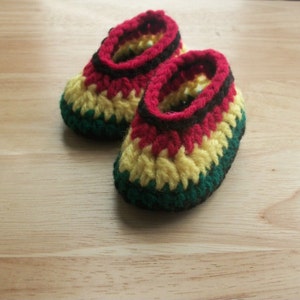 Rasta Baby Slippers - Etsy