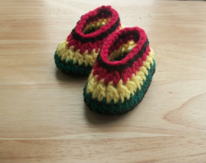 Rasta Baby Slippers - Etsy