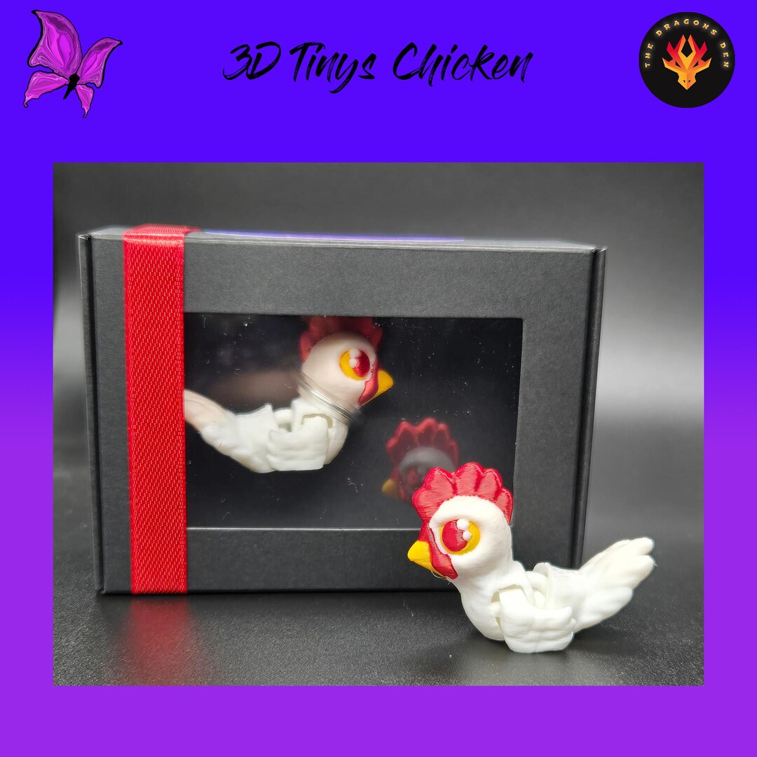Dragons Den - 3D Tinys Chicken Flexi - Etsy