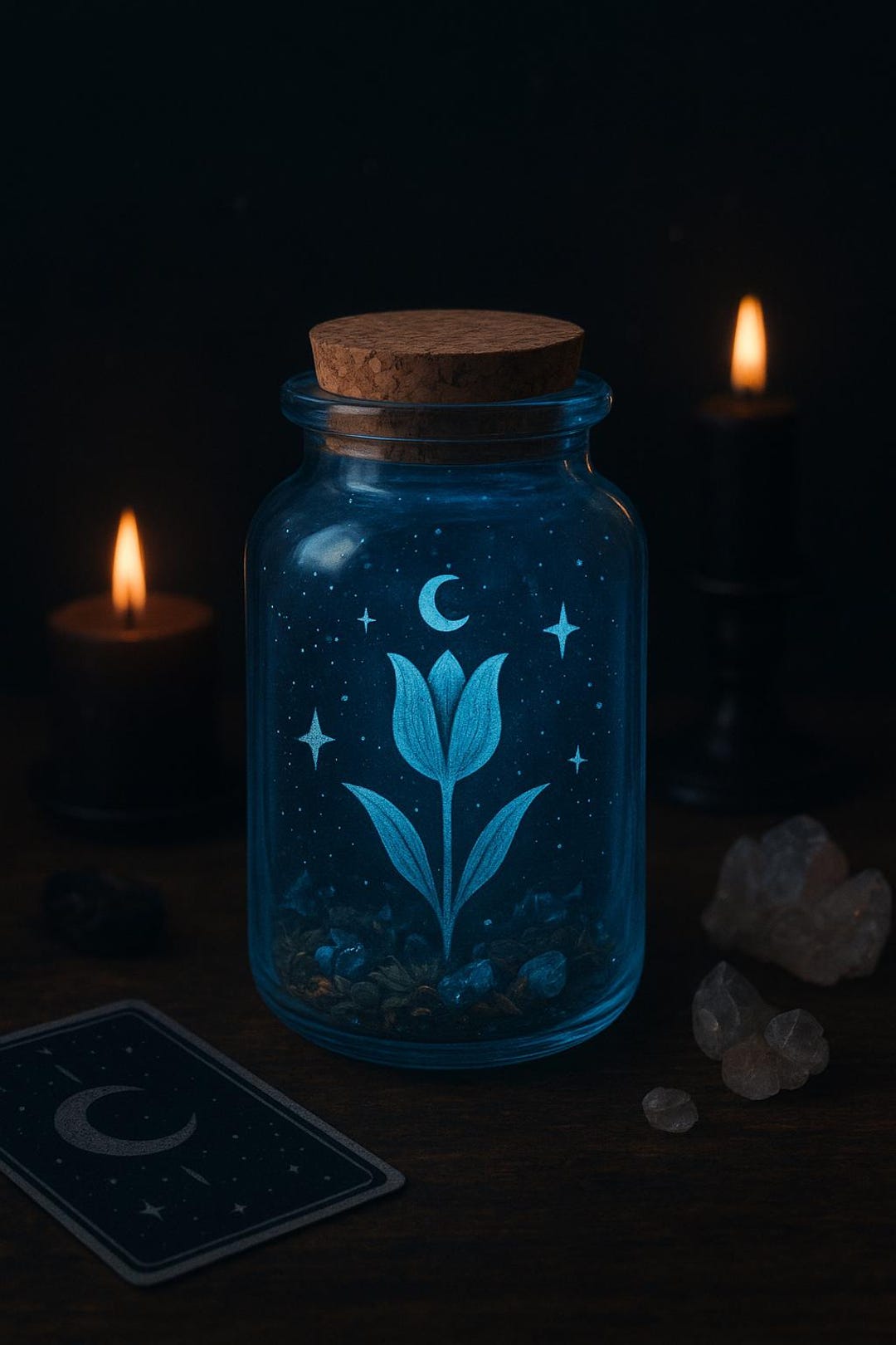 Handcrafted Intention Spell Jar: Herbs & Crystals, Witchy Altar Magic ...