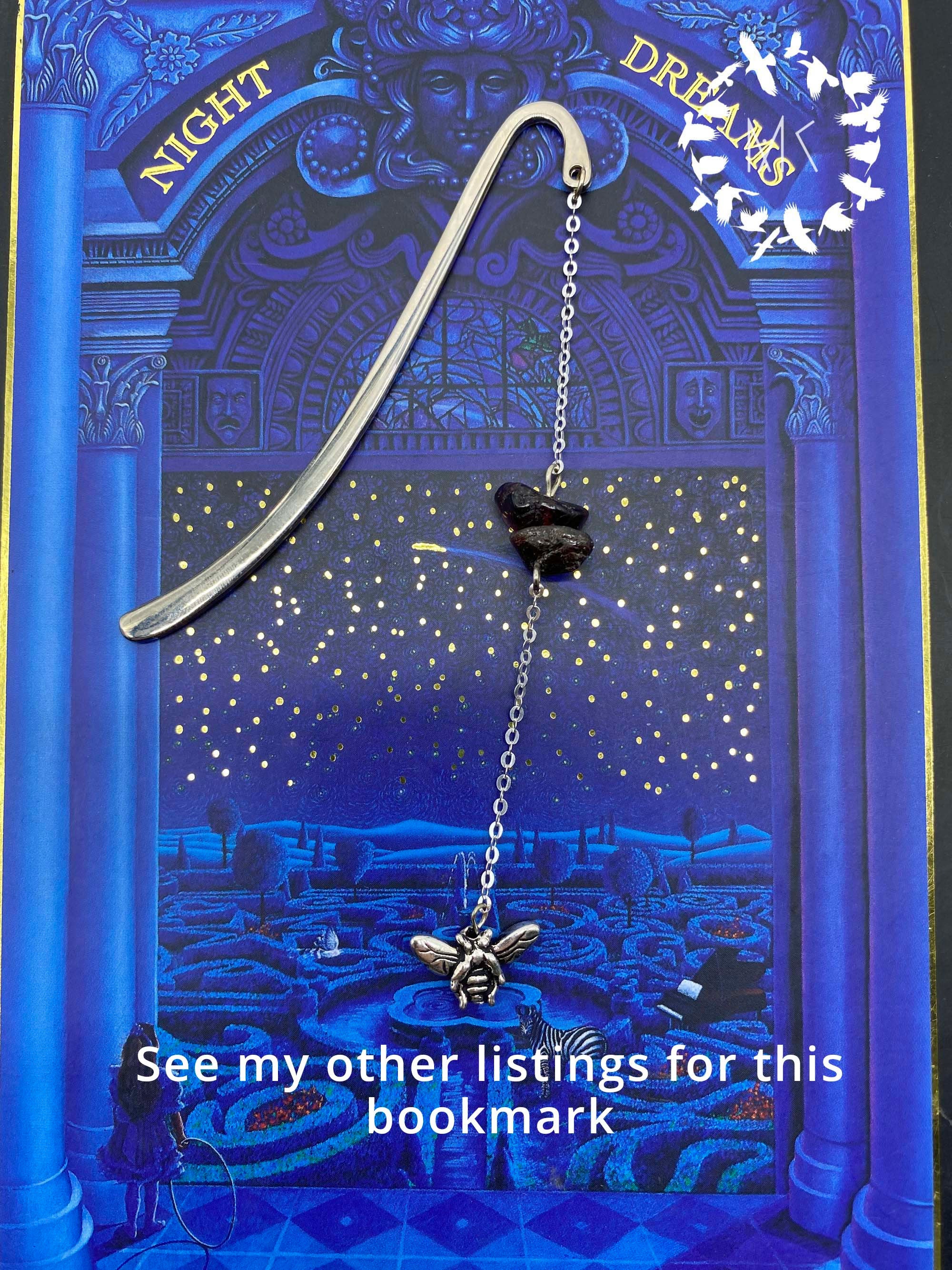 White Cut Agate Bookmark Multi-color Pentacle Pentagram Witch Wicca ...