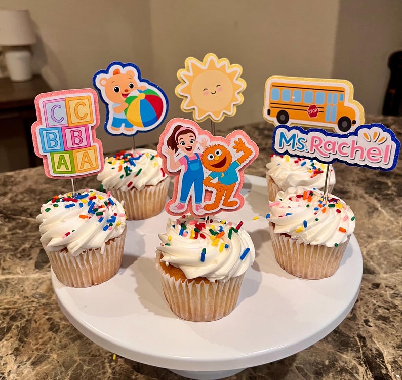 Ms. Rachel Inspired 3D Cupcake Toppers - Etsy