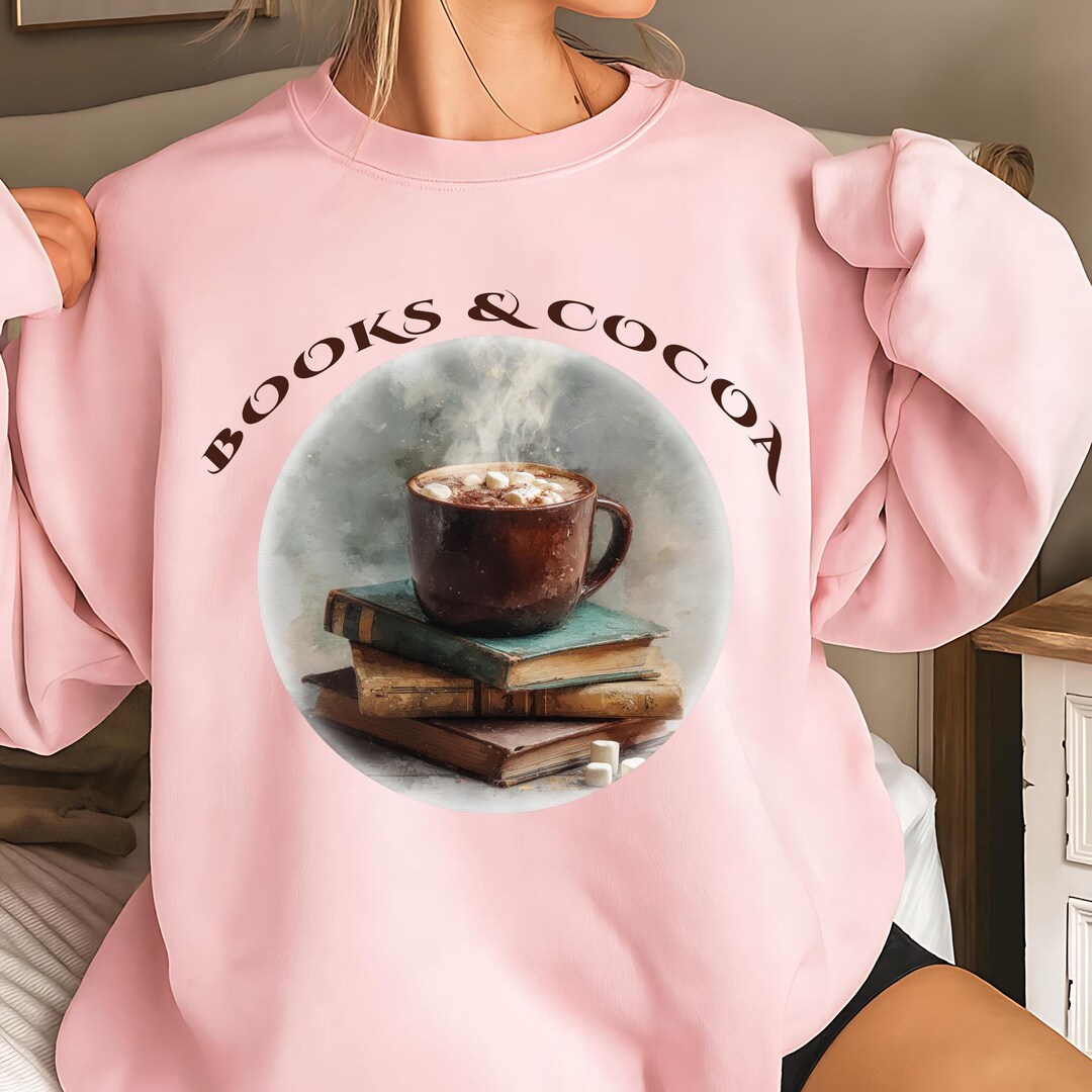 Hot Cocoa and Books PNG, Cozy Winter Reading Sublimation, Bookish Mug ...