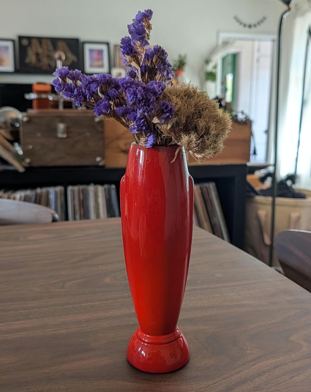 Vintage Frankoma Pottery Vase Bud Vase Orange Red #43 Art Deco - Etsy