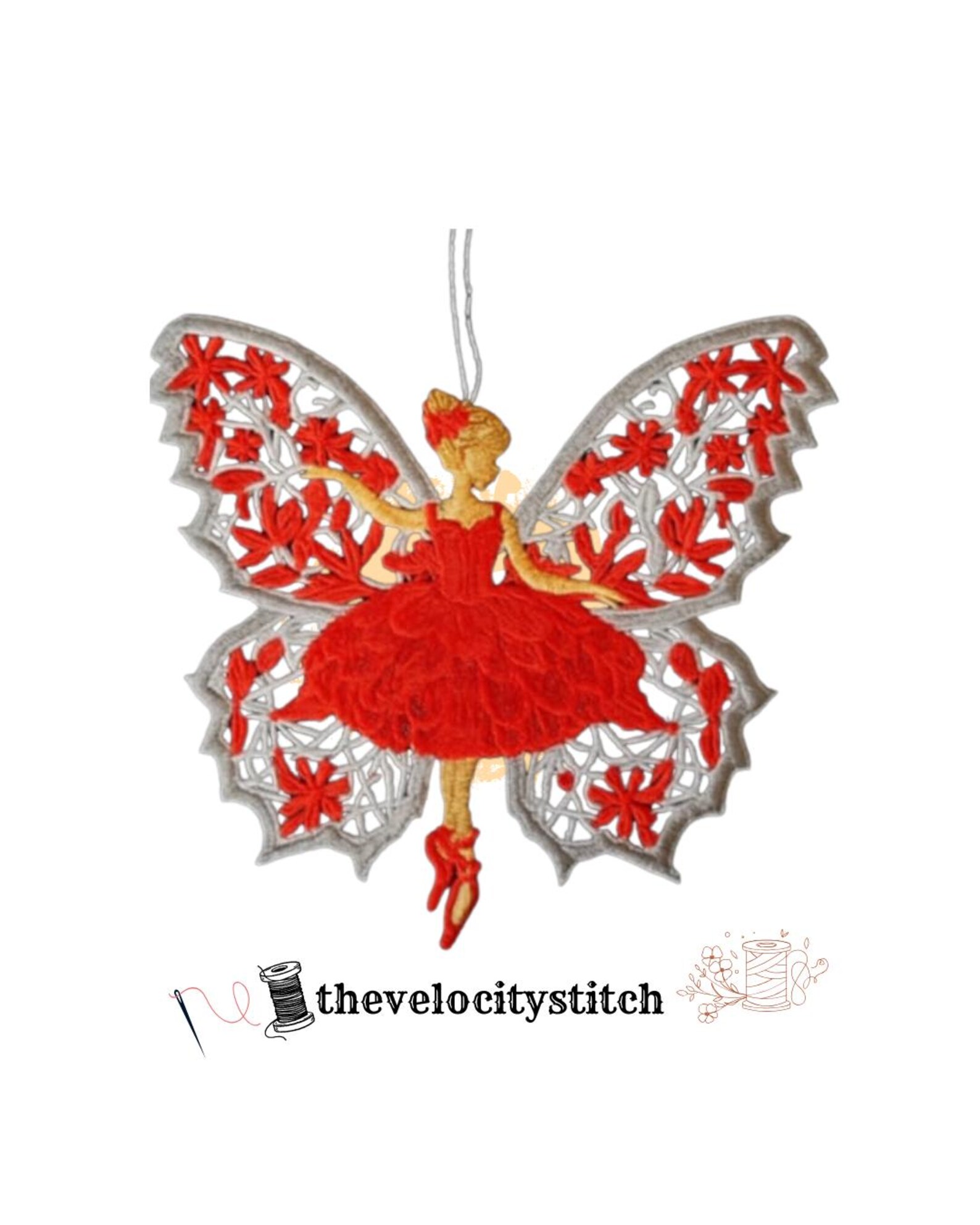 FSL Ballerina Embroidery Ornament Design (6x10 Hoop) (digital Download ...