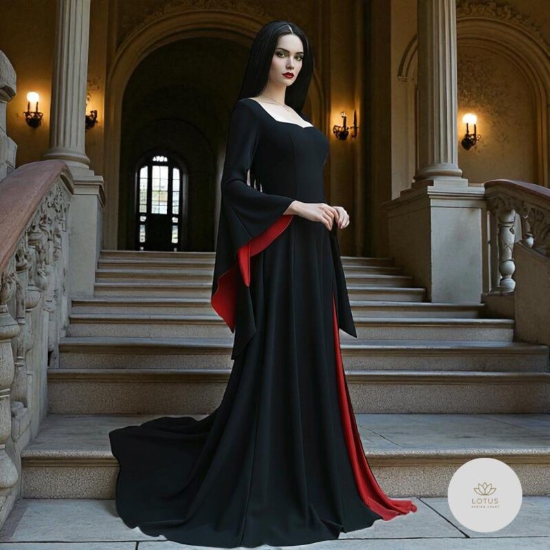 Dark Red Dress - Etsy