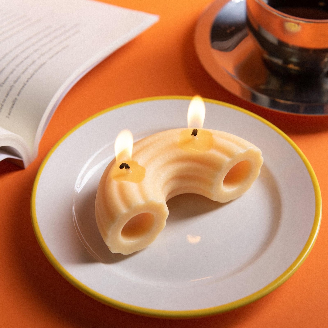 Rigatoni Pasta Candle, Fun Realistic Unique Food Candle Gifts, Italian ...