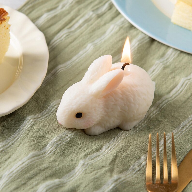 Bunny Candle Lying Down, Unique Miniature Animal Candle Gifts ...