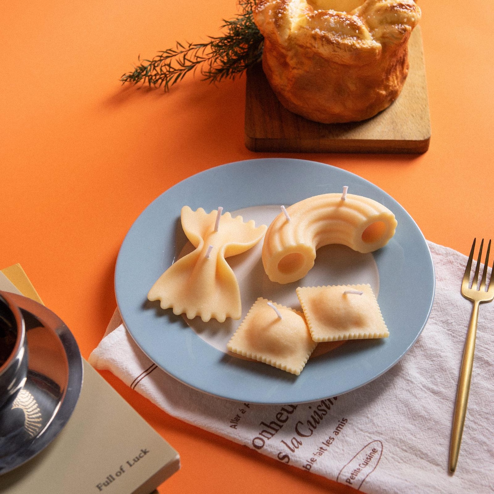 Farfella Ravioli Rigatoni Pasta Candle Set, Realistic Scented Novelty ...