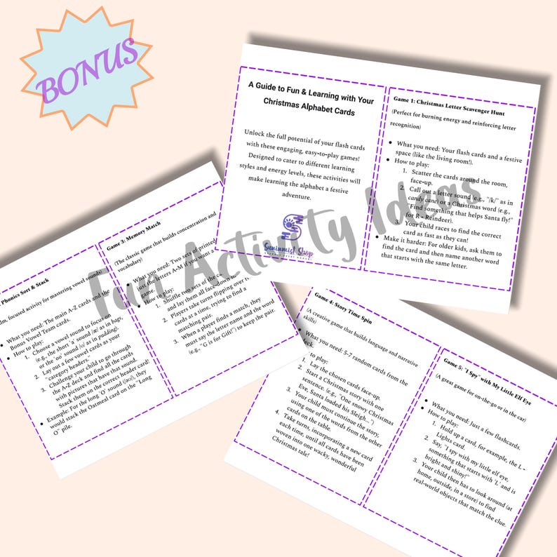 Christmas Alphabet Flashcards, Holiday Learning ABC, Winter Themed ...