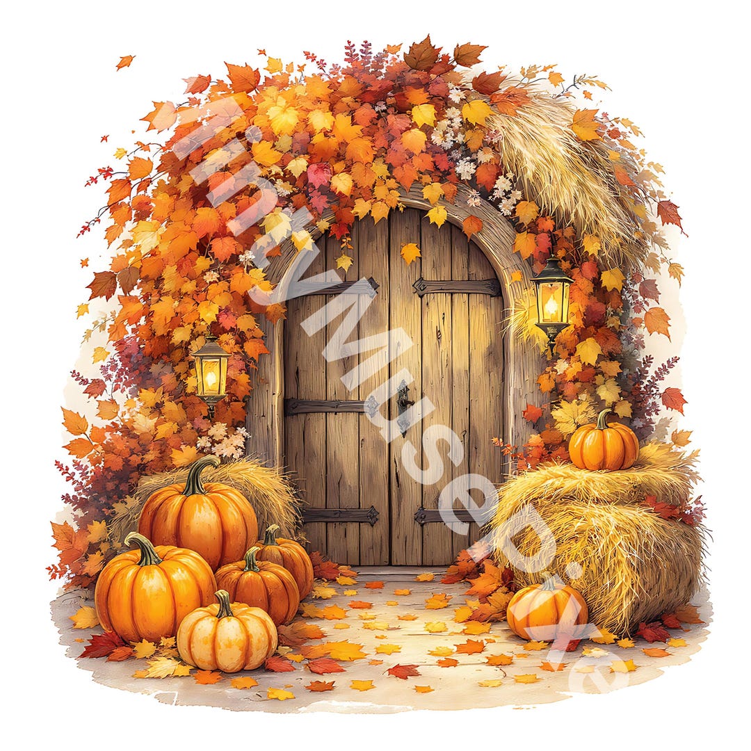 Watercolor Pumpkin Clipart Set, Autumn Thanksgiving PNG (digital ...