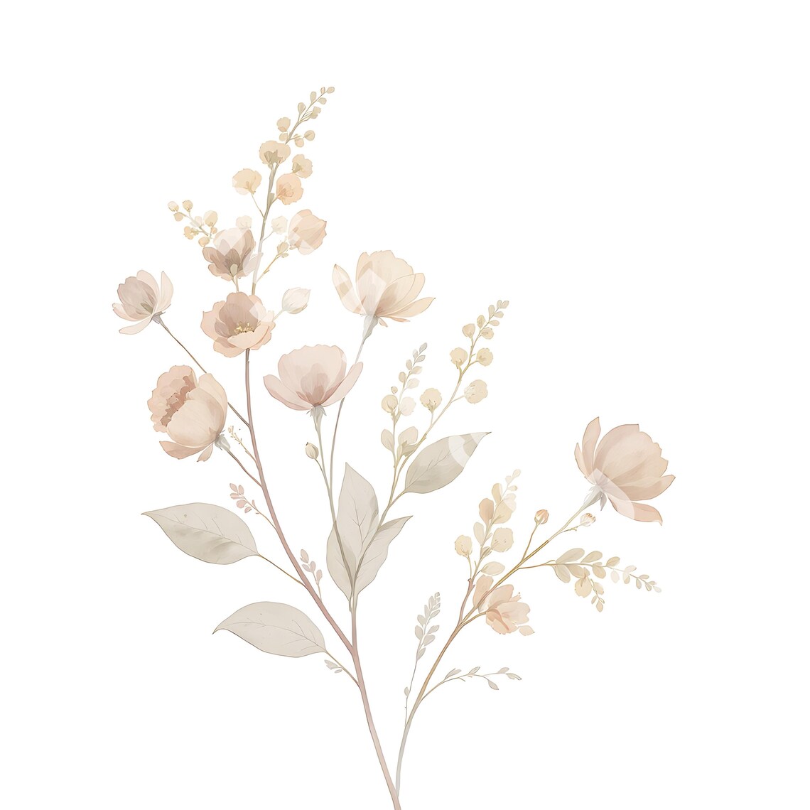 10 Wildflowers Watercolor Clipart | Hand-painted Floral | Wildflower ...