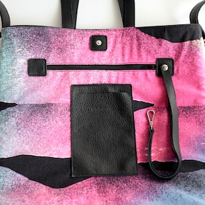 Multi-functional Leather Tote Black, Leather Shopper, Crossbody Bag ...