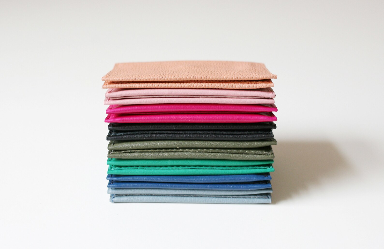 Bifold Mini Leather Wallet Available in 8 Colors Cardholder - Etsy