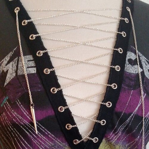 Metallica Lace up Chain T Shirt Rock Metal Band Master of - Etsy