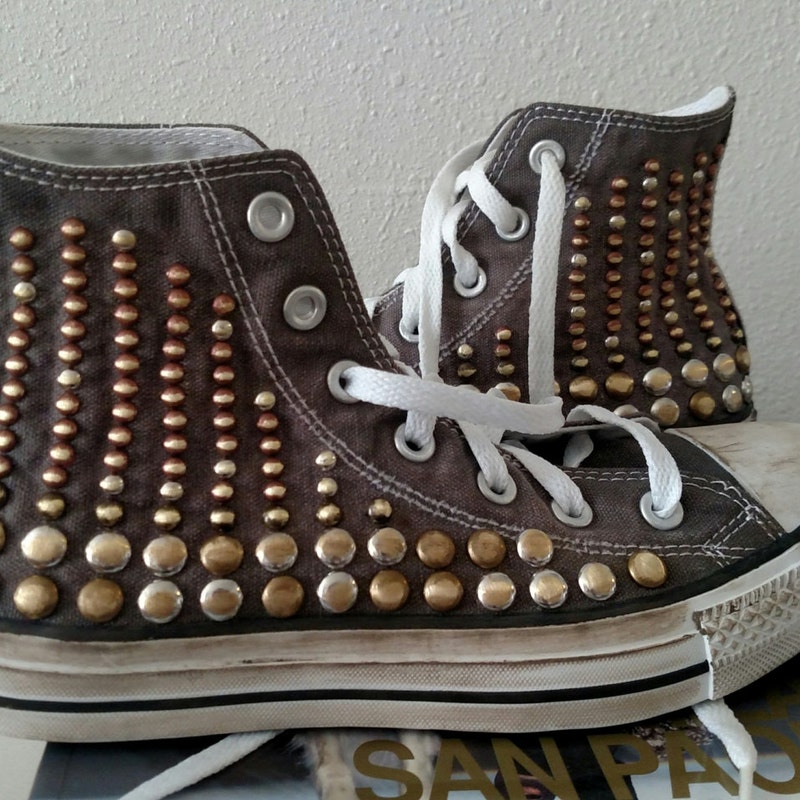Studded Converse - Etsy