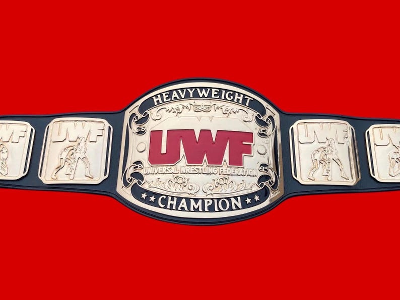 New UWF Heavyweight Universal Wrestling Federation Championship Leather ...