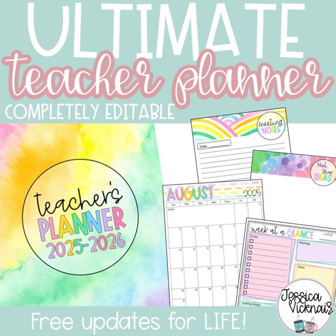 2025-2026 Editable Ultimate Teacher Planning Kit - Newly Updated! - Etsy