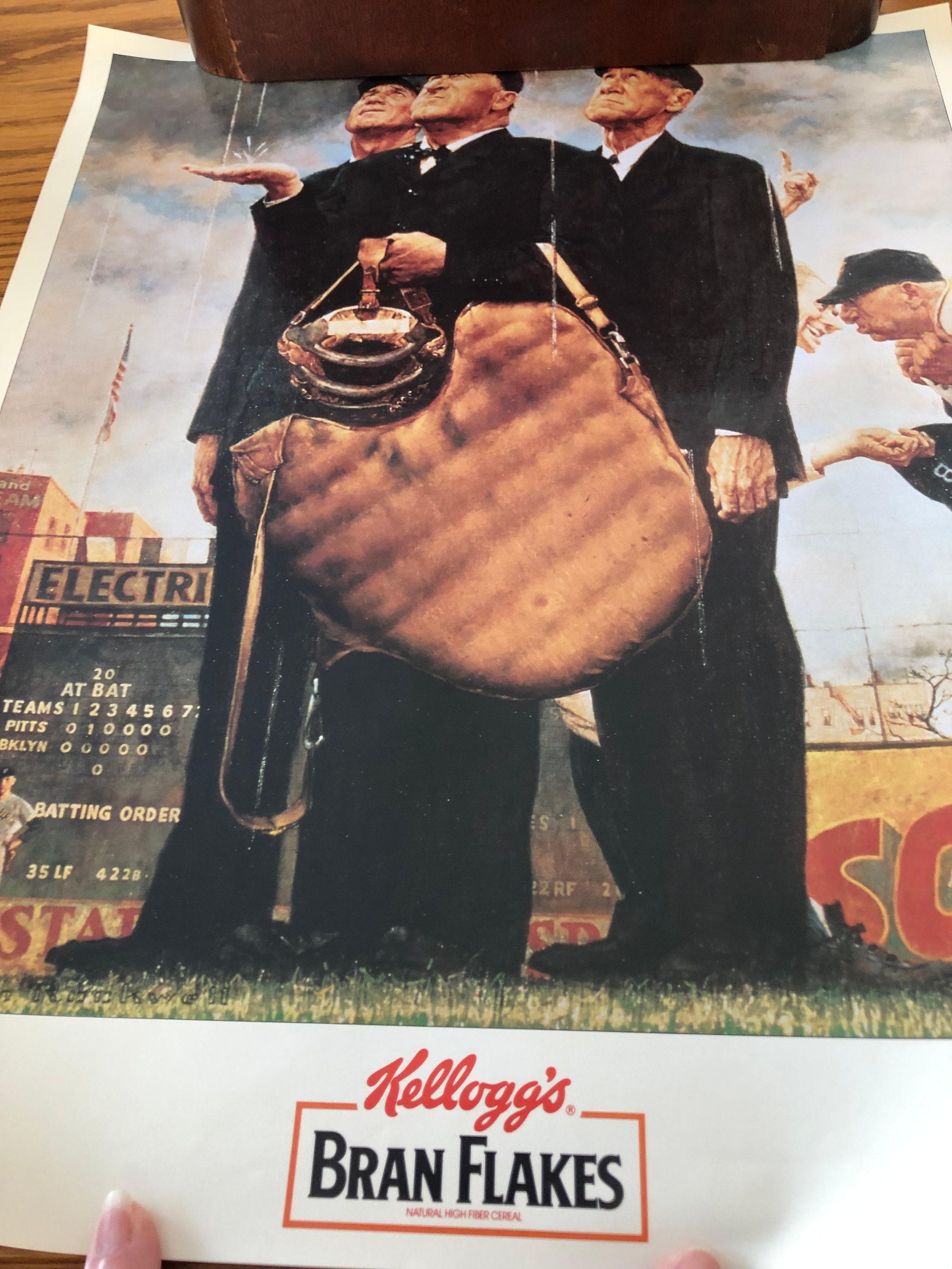 Kelloggs Bran Flakes Baseball 4 Posters of Saturday Evening Post Covers ...