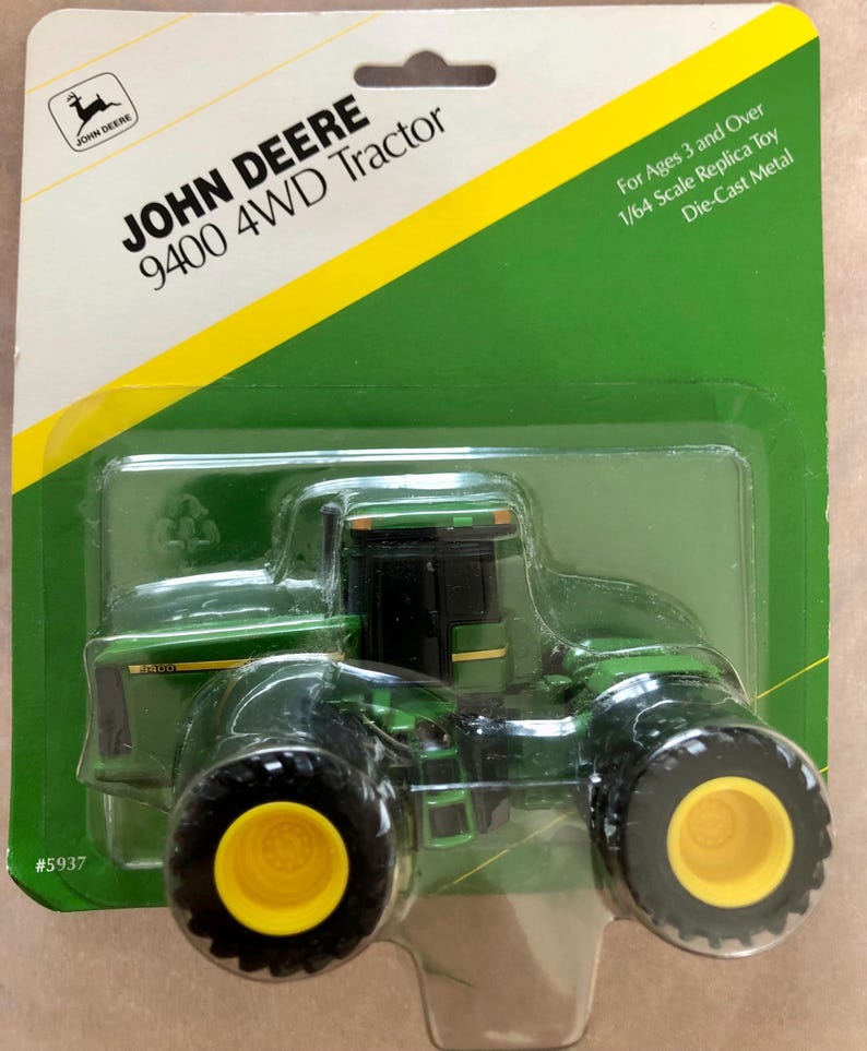 John Deere 9400 4WD Die Casttractor Ertl #5937 Triple Wheel Drive 1/64 ...