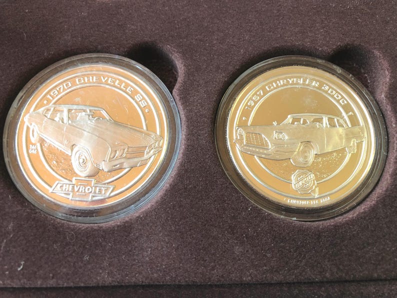 Classic Car Silver Plated Coins - AMC, Buick, Chevrolets, Chrysler ...