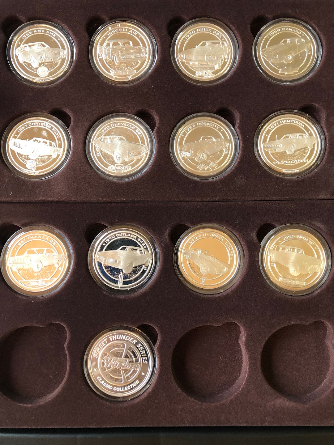 Silver Plated Collector Car Coins Grab Your Favorite Car: AMC, Buick ...