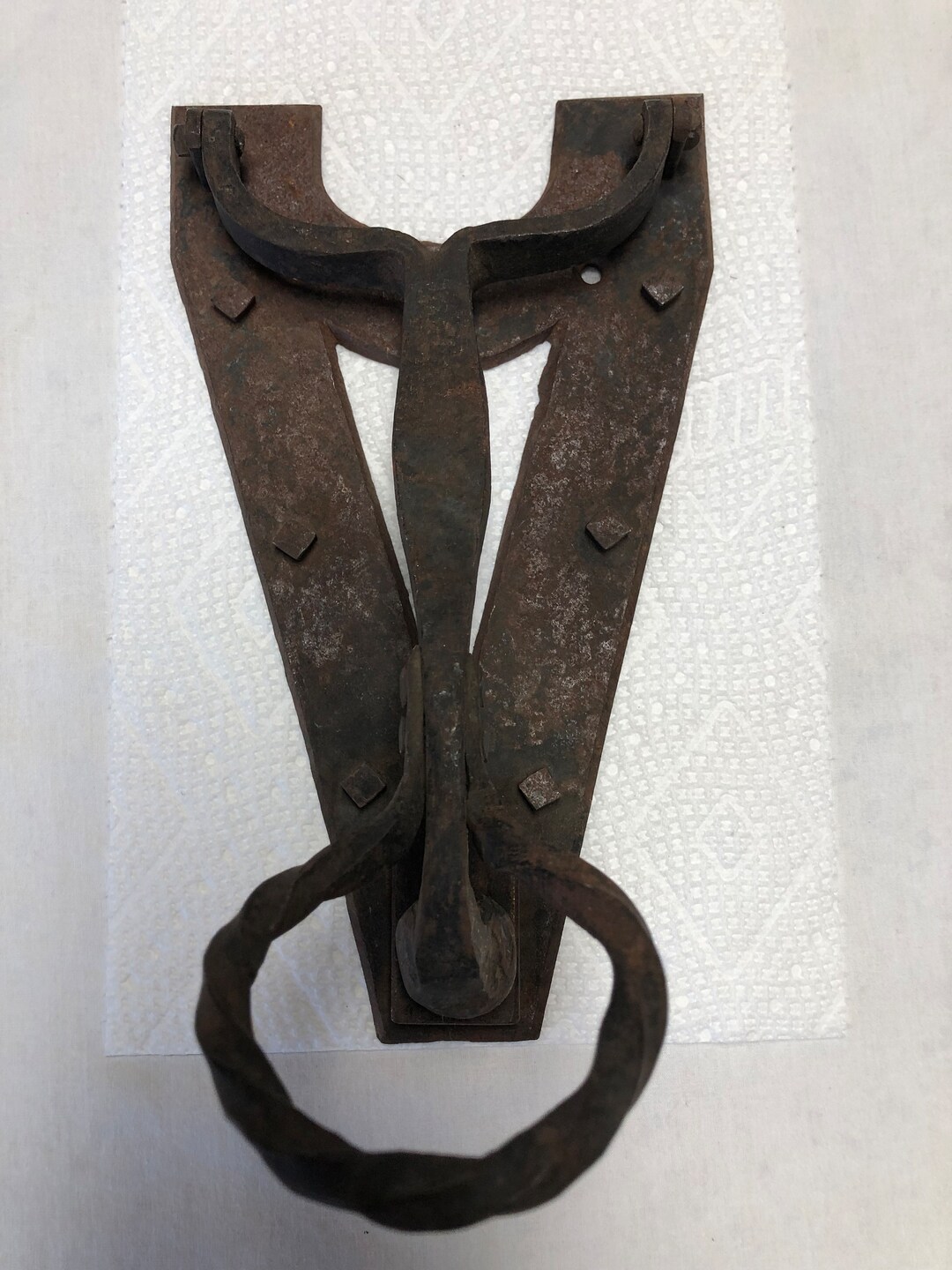 Antique Hand Made Wrought Iron Door Knocker From the 1920’s With ...